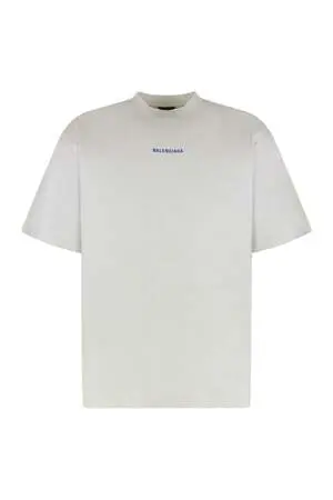 Balenciaga Cotton Crew-neck T-shirt - White