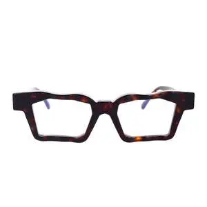 KUBORAUM Havana Transparent Irregular Eyeglasses