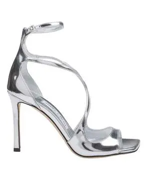 JIMMY CHOO Metallic Leather Sandal - Silver