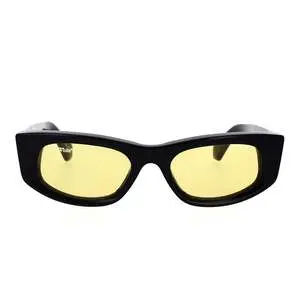 Off-White Irregular Acetate Sunglasses - Black
