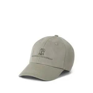 Brunello Cucinelli Embroidered Logo Cap - Green
