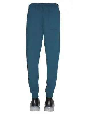 Helmut Lang Jogging Pants With Logo Print - Blue