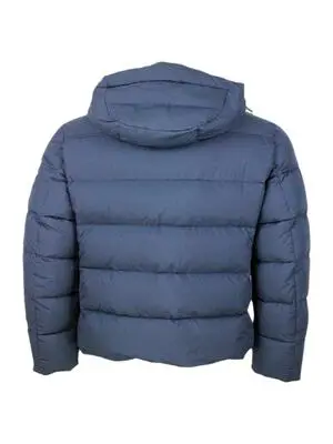 MOORER Goose Down Padded Bomber Jacket - Blue