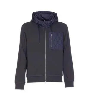 Herno Hoodie With Zip Closure - Blue