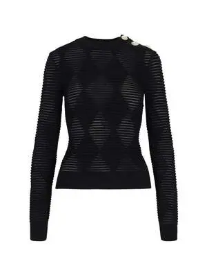 Balmain Balmain Long Sleeve Sweater - Black