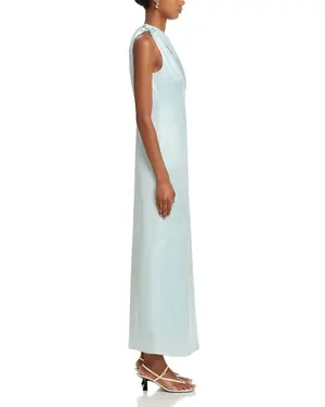 Line & Dot Daniella One Shoulder Satin Dress