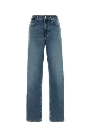7 For All Mankind Stovepipe Jeans - Blue