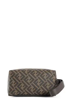 Fendi BEAUTY GRANDE DENIM FF+COV Pouch Brown