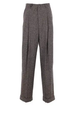 Dolce & Gabbana Denim Trousers - Check Tartan Squares