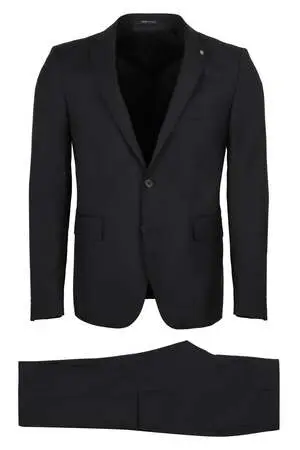 Tagliatore Virgin Wool Two Piece Suit - Black
