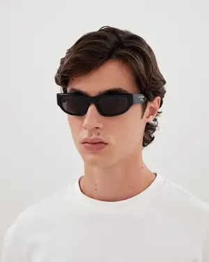 Balenciaga Logo Rectangular Sunglasses 56mm