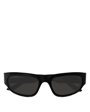Balenciaga Logo Rectangular Sunglasses 56mm