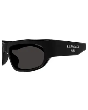 Balenciaga Logo Rectangular Sunglasses 56mm