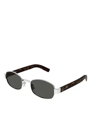 Saint Laurent Oval Sunglasses - Silver