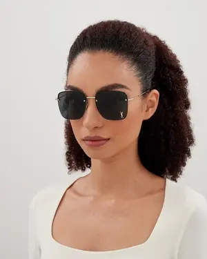 Saint Laurent Rimless Squared Sunglasses