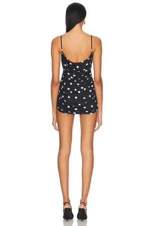 Alexandre Vauthier Polka Dot Mini Dress - Black & White