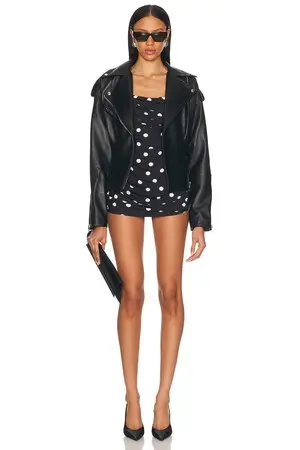 Alexandre Vauthier Polka Dot Mini Dress - Black & White