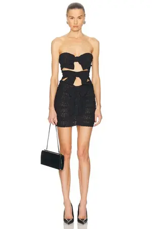 Alexandre Vauthier Panther Mini Dress - Black
