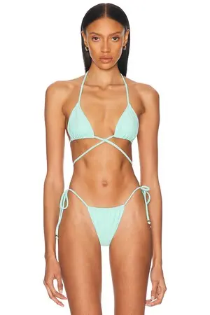 BANANHOT Bell Bikini Top - Aqua Marine