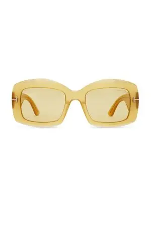 TOM FORD Venetia Sunglasses - Shiny Opal Honey & Vicuna Photochromic