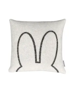 MAISON DEUX Miffy Cushion Cover, 1.65" L X 1.65" W - White