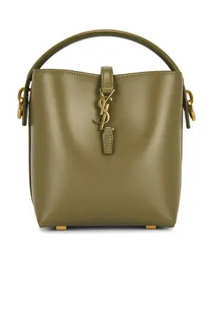 Saint Laurent Mini Le 37 Bucket Bag - Strong Moss