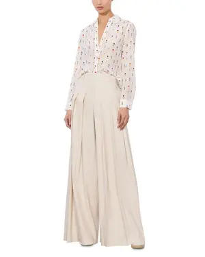 Alice + Olivia Eloise Silk Blouse - White