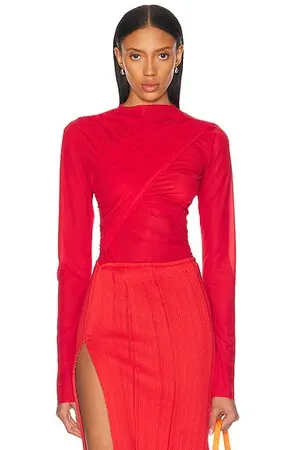 JADE CROPPER Draped Top