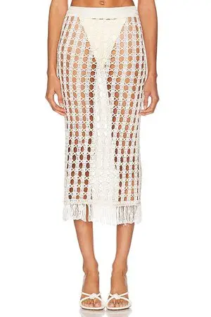 Calle Del Mar Crochet Skirt - Natural