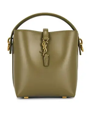 Saint Laurent Mini Le 37 Bucket Bag - Strong Moss
