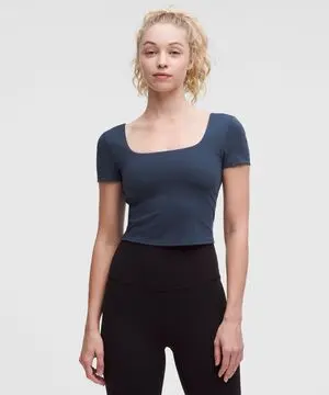 Square Neck Performance Tops For Women