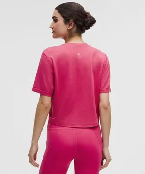 Lululemon Swiftly High-low Cropped Short-sleeve Shirt