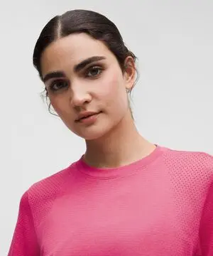 Lululemon Swiftly High-low Cropped Short-sleeve Shirt