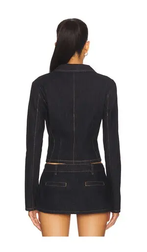 Lioness Lune Cropped Denim Blazer