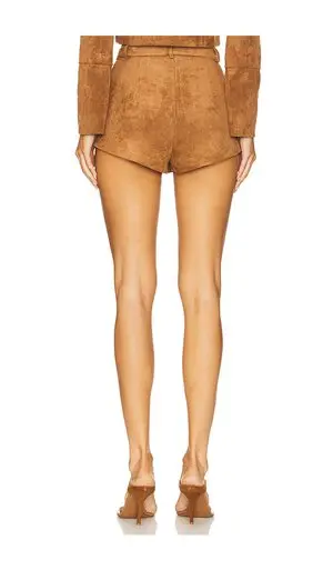Amanda Uprichard Kelso Suede Short - Tan