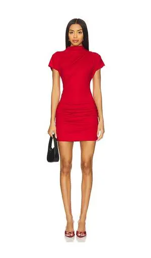 Line & Dot X Revolve Archer Draped Mini Dress - Red