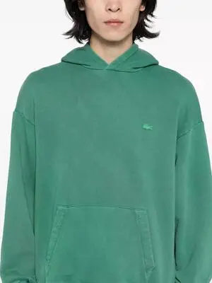 Lacoste Washed Effect Hoodie - Green