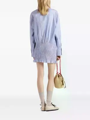 Prada Striped Cotton Shirt - Blue