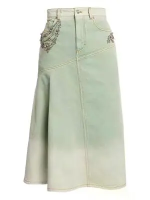 Erdem Draped Midi Skirt