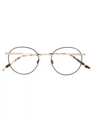 Calvin Klein Round Frame Eyeglasses - Black