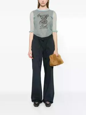GANNI Bunny Detail Top - Blue