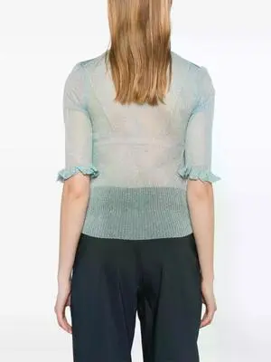 GANNI Bunny Detail Top - Blue