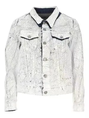 MAISON MARGIELA Coated-finish Denim Jacket - White
