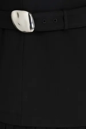 NICHOLAS Belted Crepe And Georgette Midi Dress