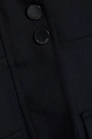 Simkhai Crissy Wool-blend Twill Mini Shirt Dress - Midnight Blue