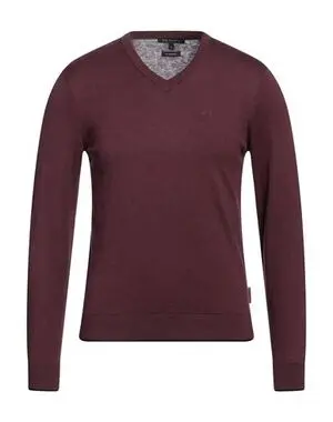 Armani Exchange V-neck Long-sleeve Sweater - Red