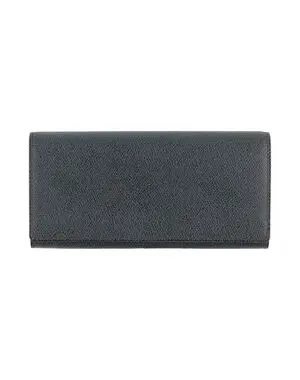VALEXTRA Woman Wallet Red Size - Leather Blue