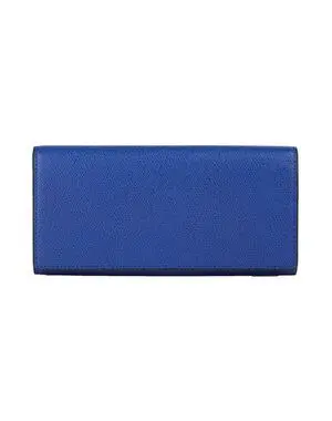 VALEXTRA Woman Wallet Red Size - Leather Navy