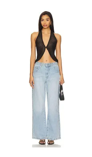 LOVERS AND FRIENDS Tanya Cropped Halter Top