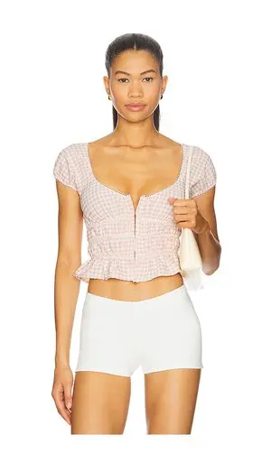 For Love & Lemons Petal Gingham Top
